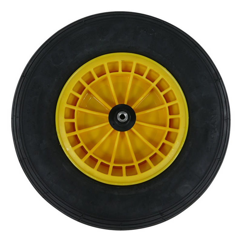 2PLy FORT wheelbarrow wheel, plastic rim colour yellow, pneumatic tire ...